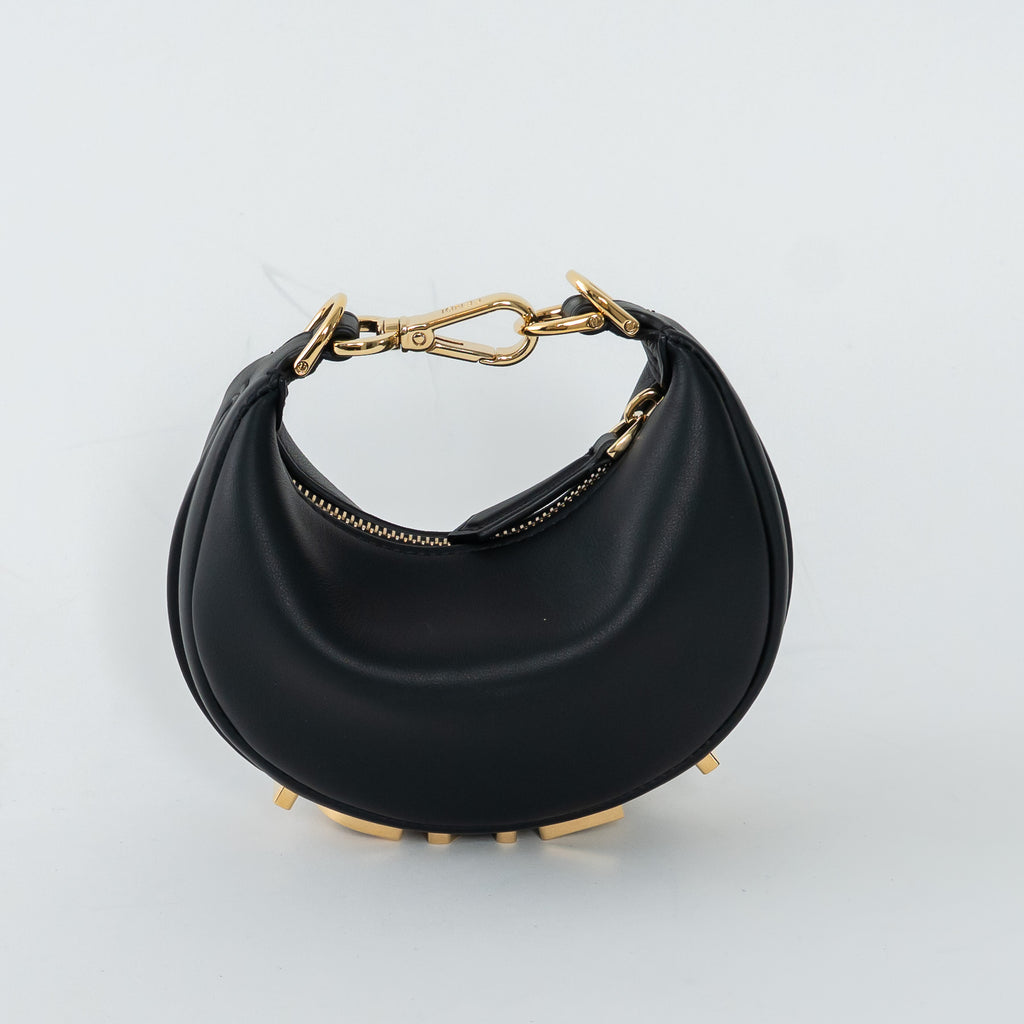 Fendi Black Calf Leather Nano Fendigraphy Hobo Bag – LFC Ltd