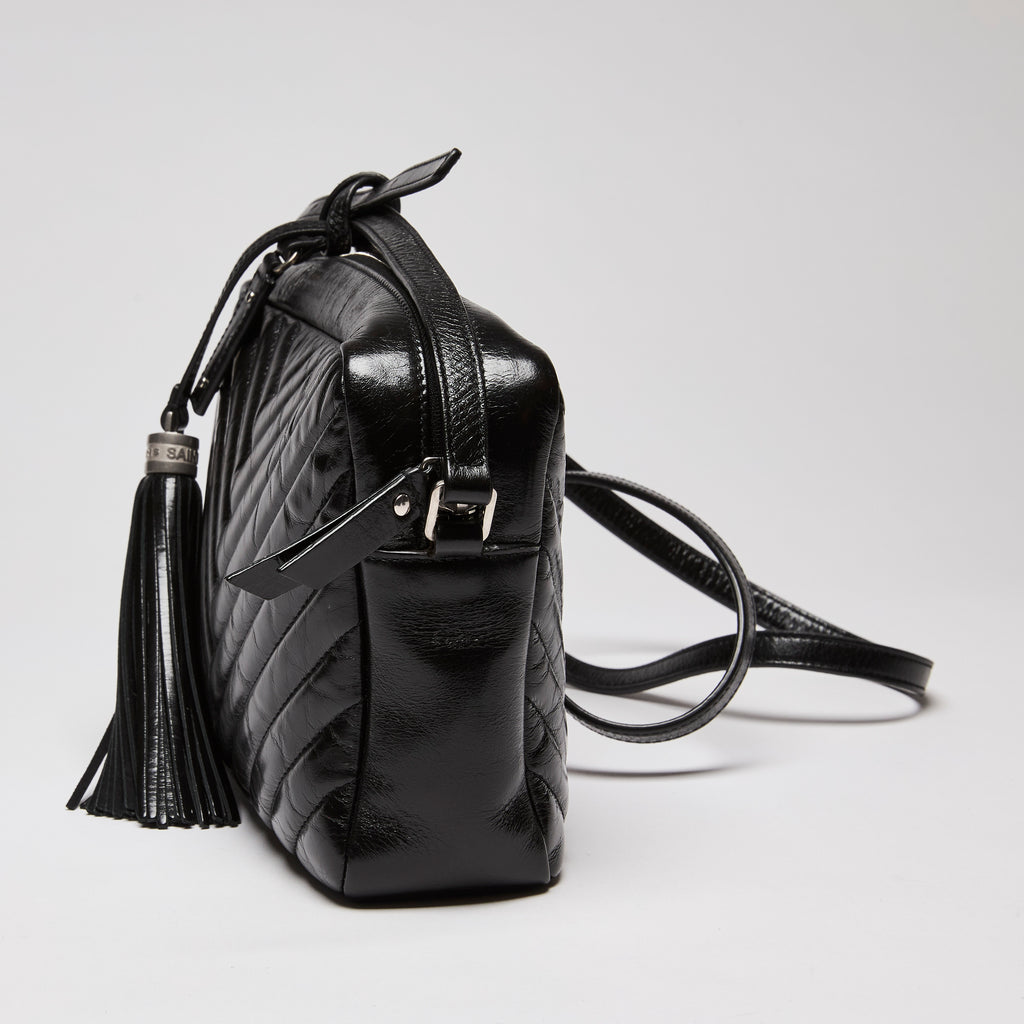 YSL Black Chevron Crossbody Camera Handbag – Luxury Finds Consignment